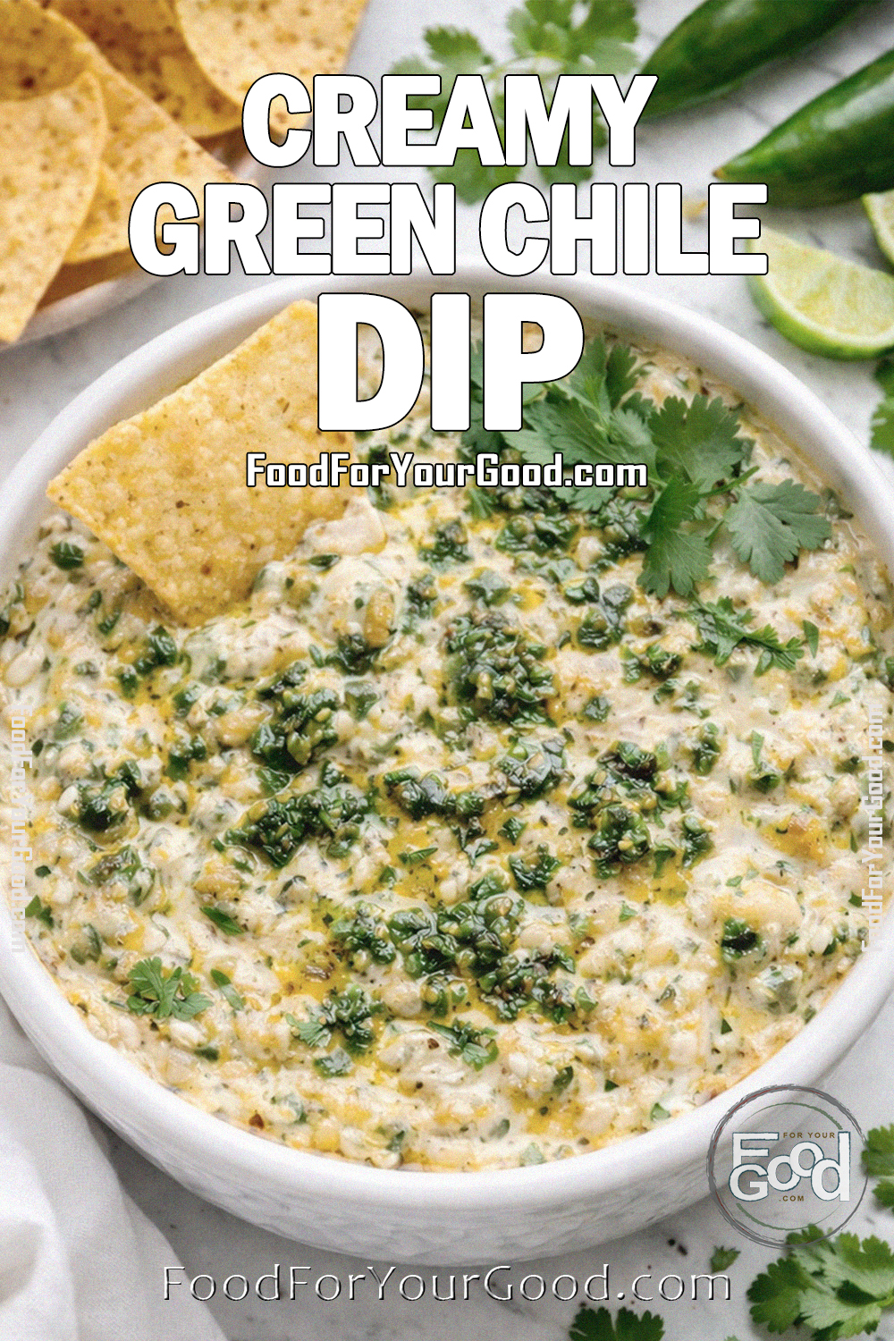 Creamy Green Chile Dip | Food For Your Good!