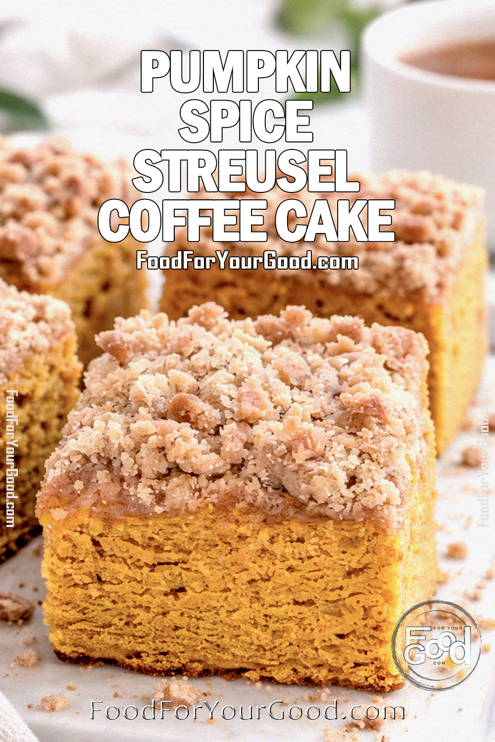 Pumpkin Spice Streusel Coffee Cake | Food For Your Good!