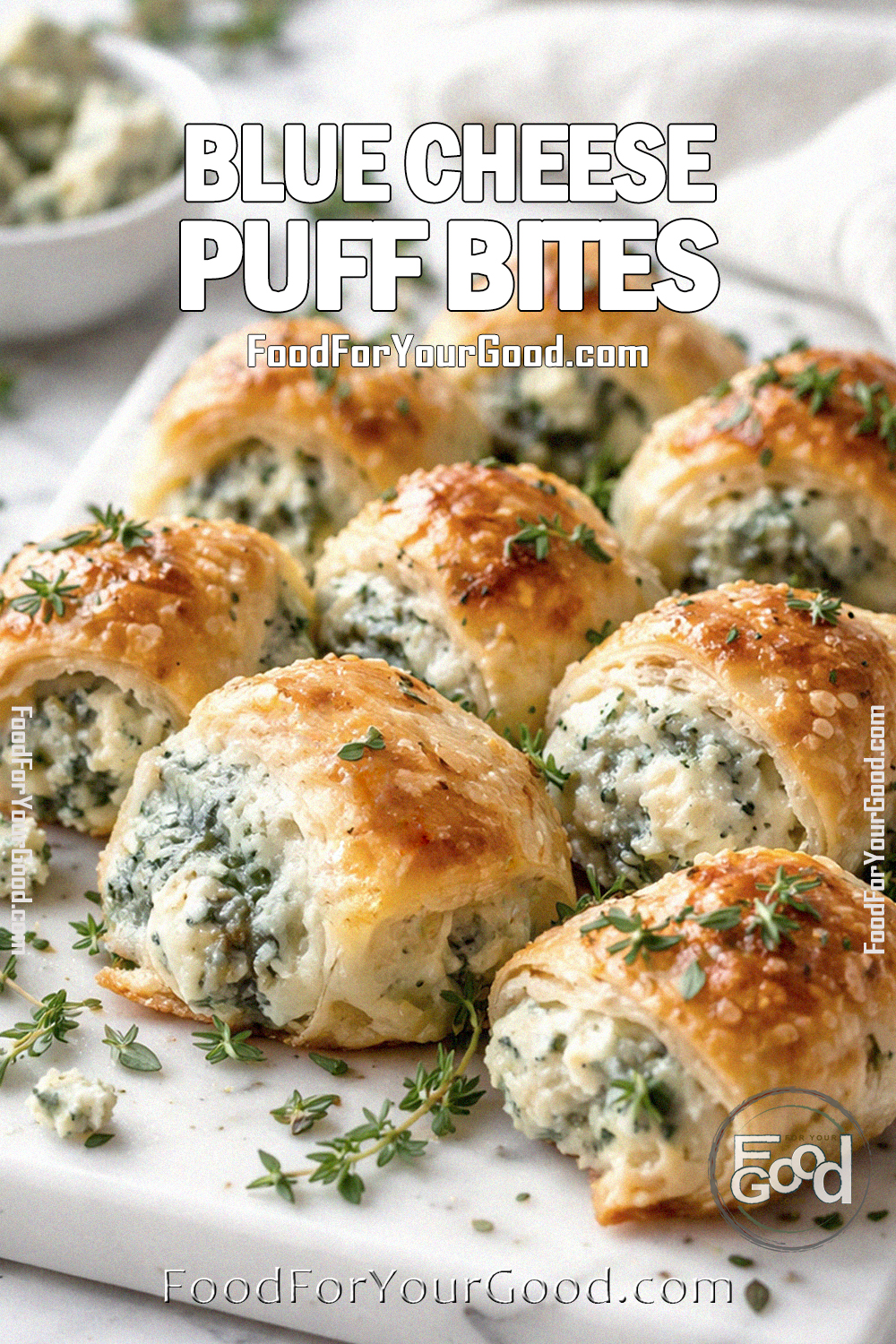 Blue Cheese Puff Bites | Food For Your Good!